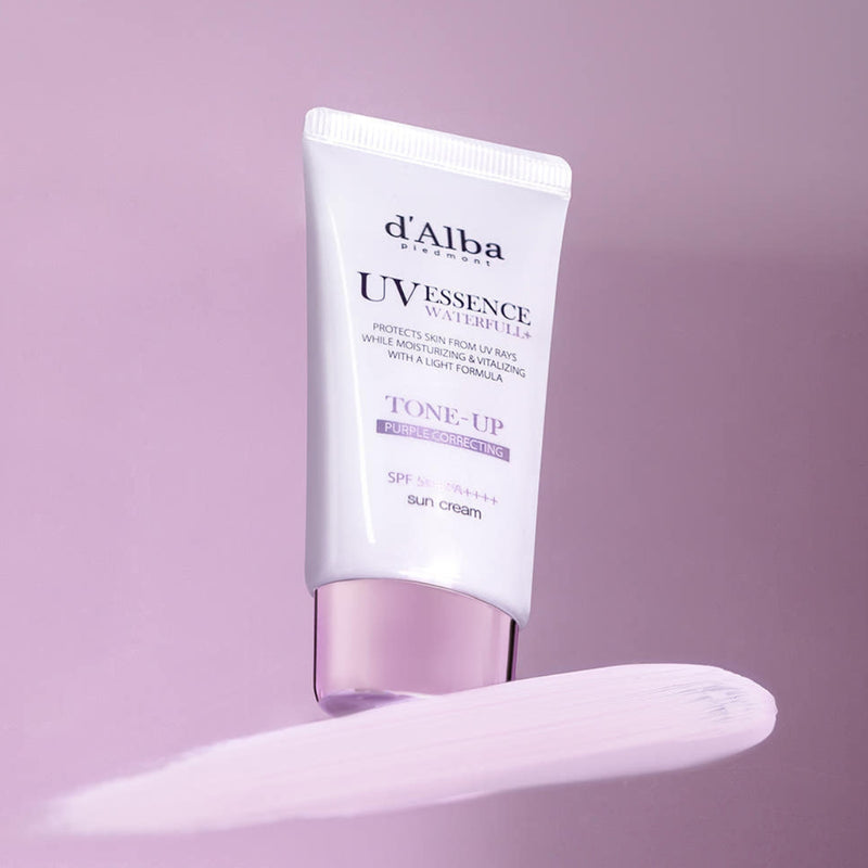 Protección Solar d'Alba Piedmont Waterfull Tone-Up Cream (Morada) 50 m ...